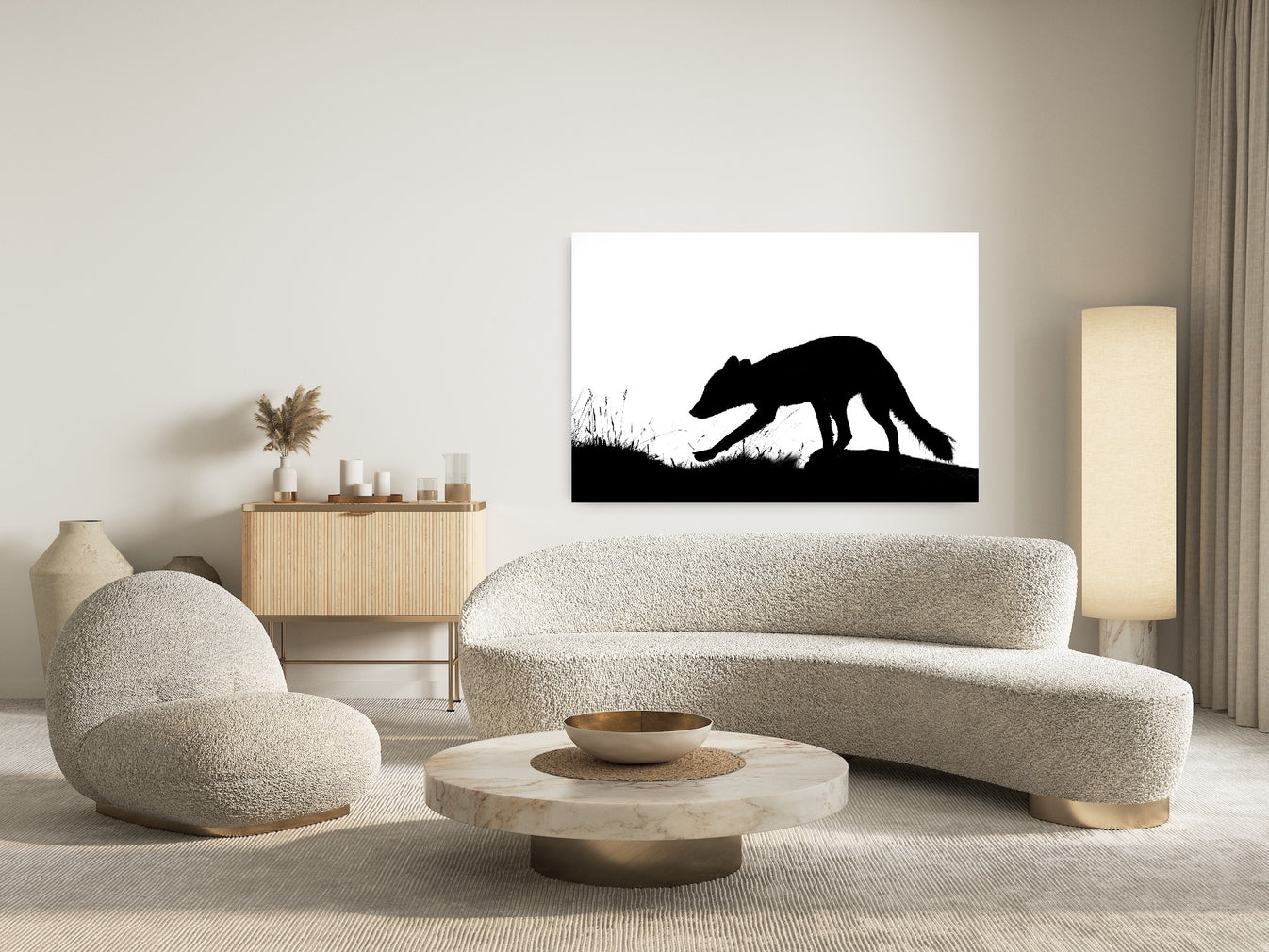 Fjellrev silhuett – Thøring Naturfoto